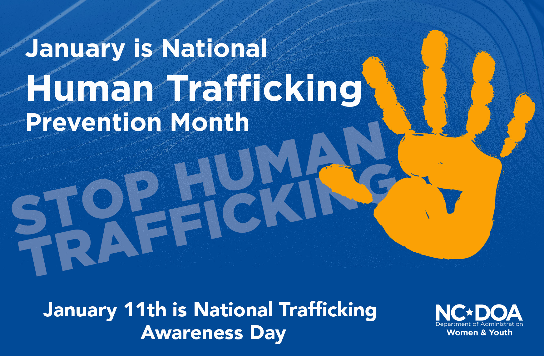 Gov Stein Declares January Human Trafficking Prevention Month Nc Doa